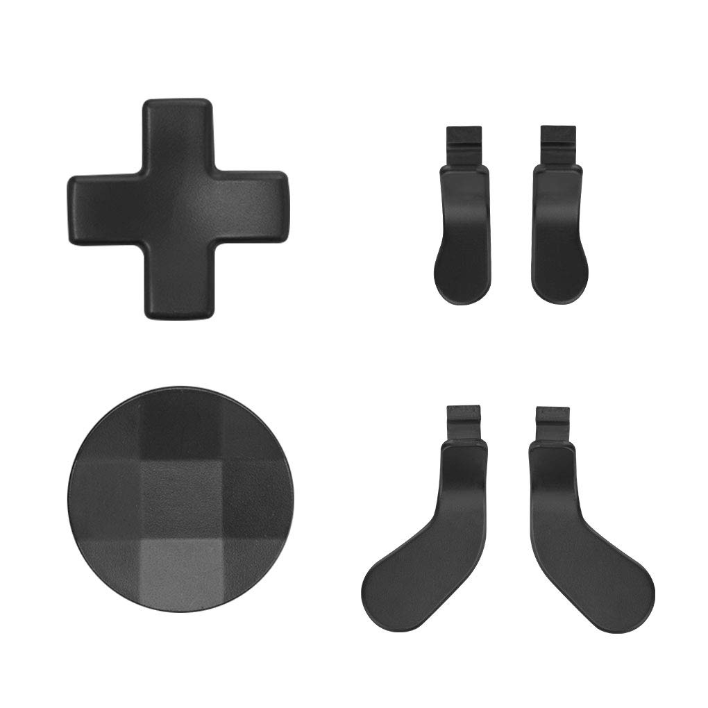 TOMSIN Metal D-Pads and Paddles for Xbox Elite Controller Series 2 & Series 1, Stainless Steel Replacement Parts Compatible with Xbox Elite Wireless Controller (Black)