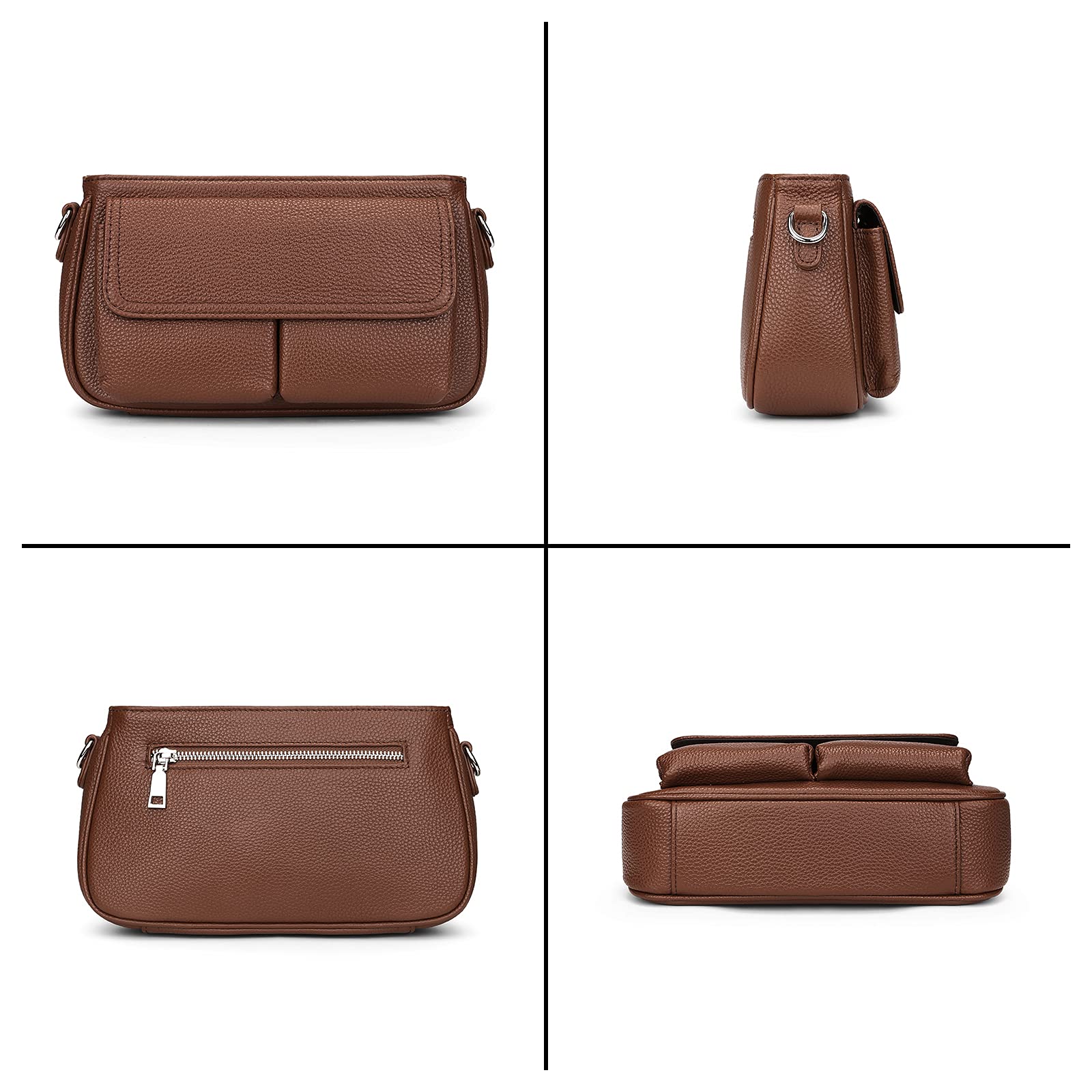 YALUXE Crossbody Bags for Women Fashion Shoulder Bag Medium Purse with Multi Pockets