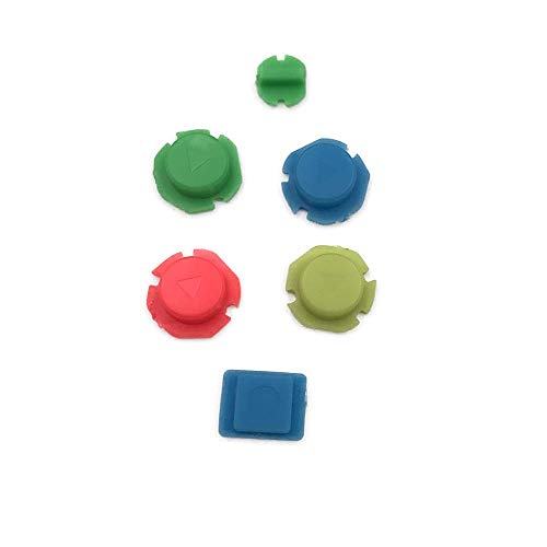 Translucent Housing Shell Case Colorful L R Button ABXY Directions Keys Buttons DIY Replacement Shell Case for Switch NS Joy-Con Controller (L+R Button)