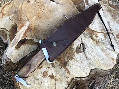Perkin | 16 Inches Fixed Blade Hunting Knife | Leather Sheath