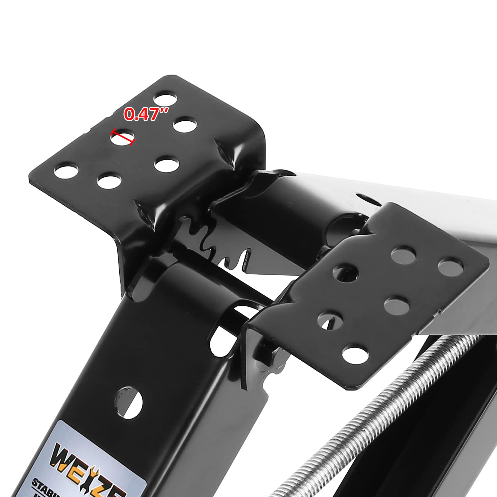 WEIZE 7500lbs RV Trailer Stabilizer Leveling Scissor Jacks Heavy Duty with Handle -24"- 2 Pack