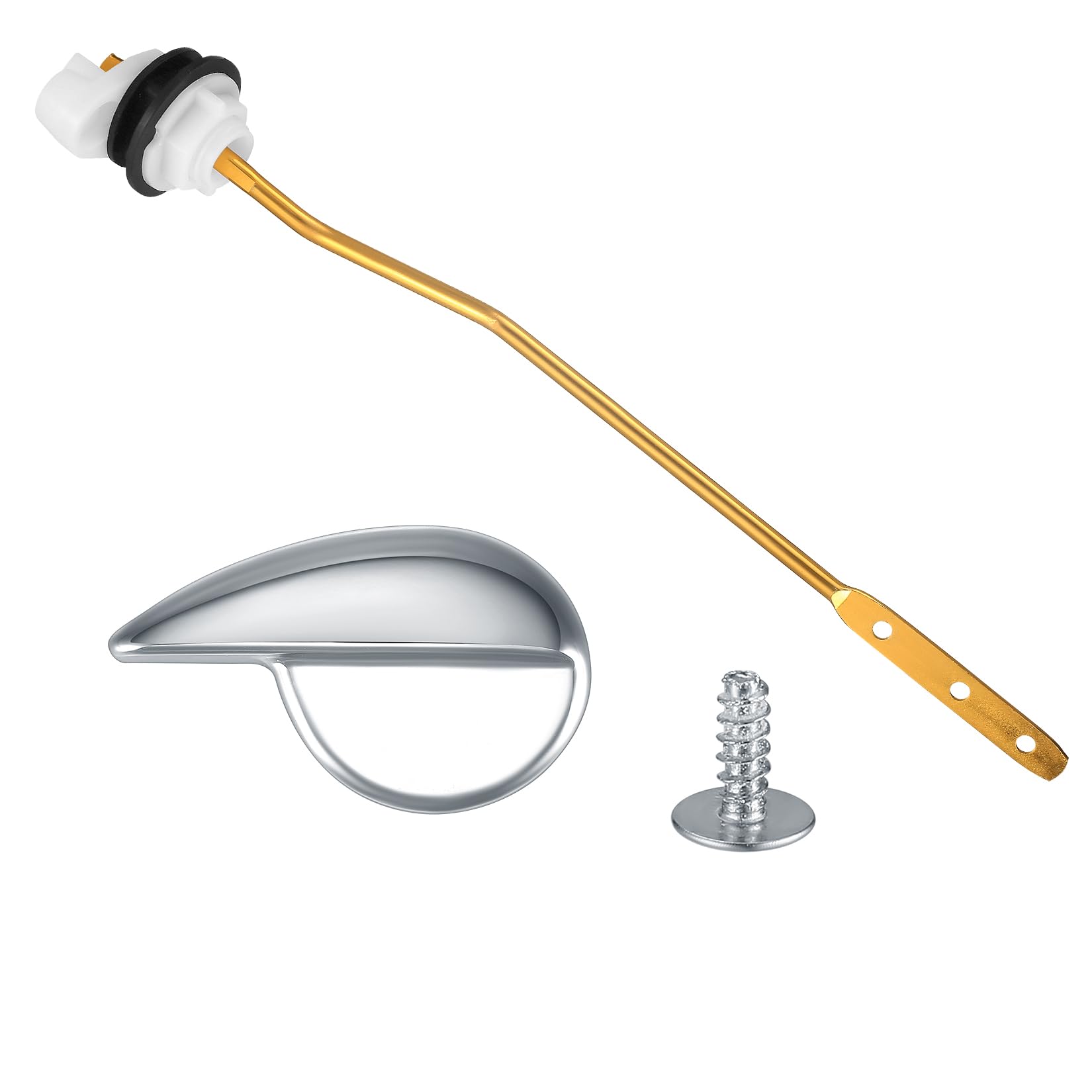 RUGLAMZHIP Toilet Handle Replacement Parts Kit, Toilet Handle Tank Flush Lever Replacement Kit, Side Mount Toilet Flush Tank Lever Handle, Toilet Flush Handle, Toilet Flush Lever Handle