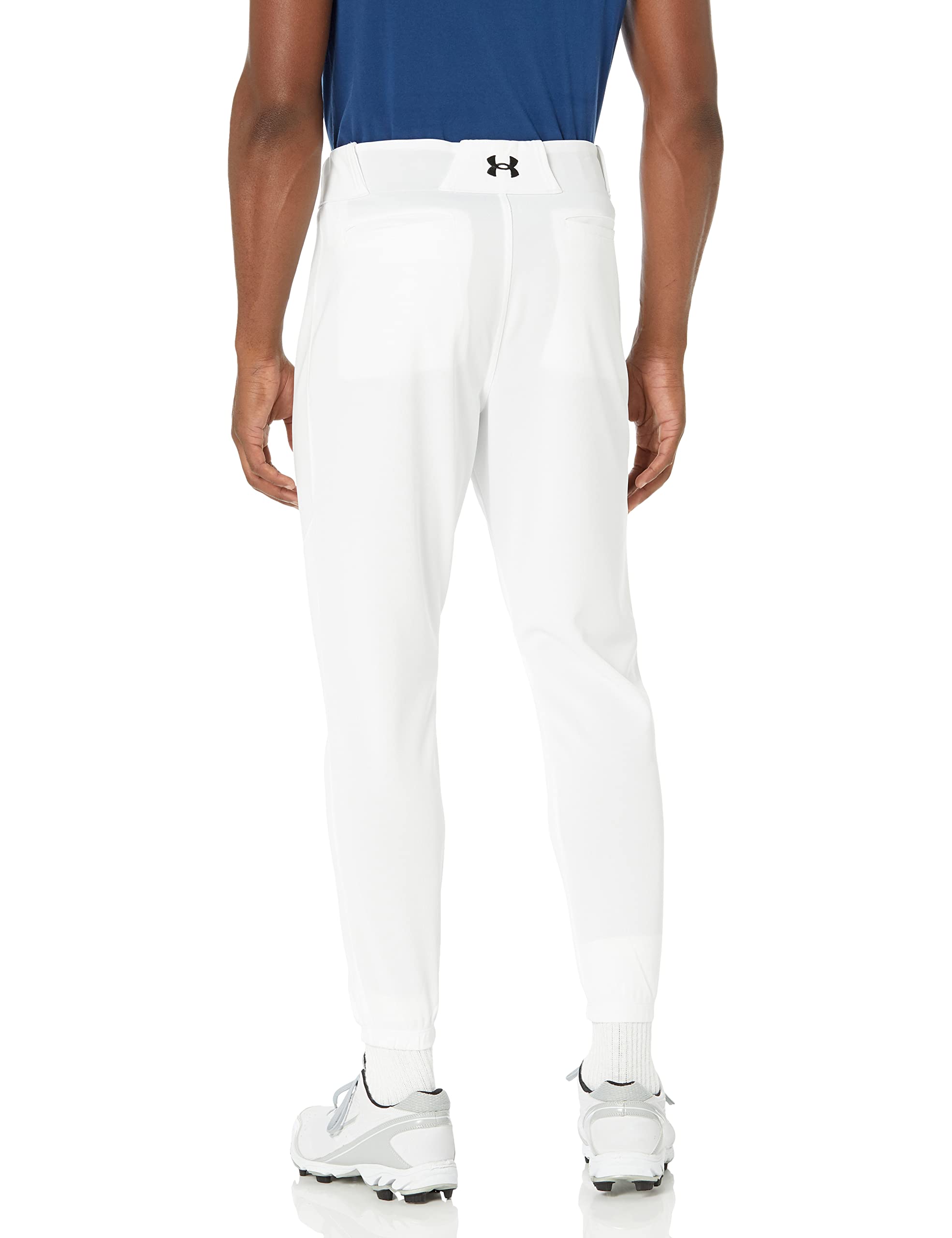 Under Armour Men's Utility Baseball Pant Closed 22, (100) White / / Black, Large