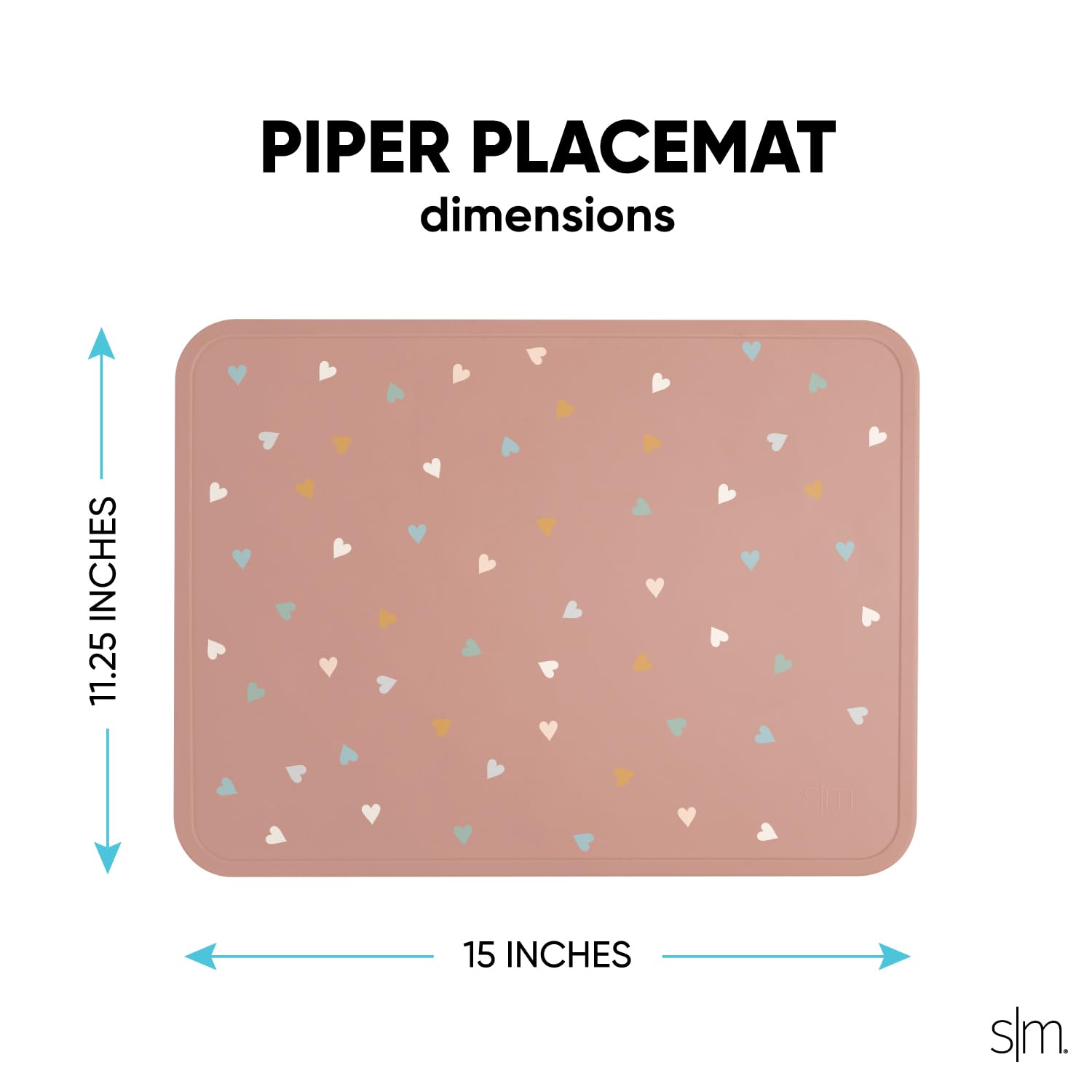 Simple Modern Silicone Placemat for Baby, Toddlers, Kids | Non-Slip Baby Eating Table Food Mat for Restaurants and Dining Table | Piper Collection | Under Construction