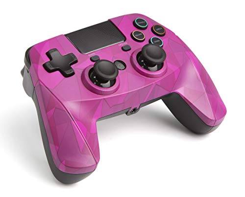 Snakebyte Wireless Gamepad Controller for PlayStation PS4 – Lag-Free – 3.5 Audio Jack – Motion Sensors – Dual Vibration – 6 Axis – Ergonomic Design – Programmable Functions - Bubbelgum Camo