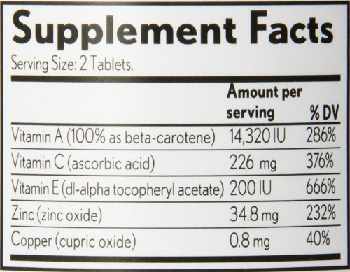 PreserVision AREDS Eye Vitamin & Mineral Supplement, Tablets, 240 Count (Pack of 1) , Packaging may vary
