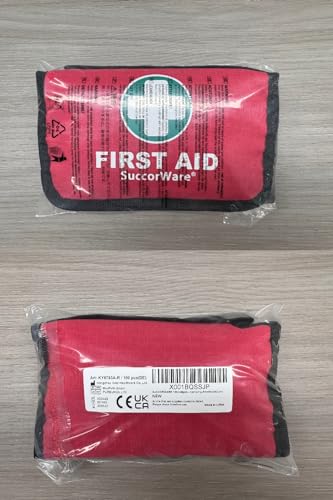 SuccorWare Small First Aid Kit - 100 Piece - Mini First Aid Kit for Home, Camping, Hiking, Backpacking, Travel, Vehicle, Outdoors - Emergency & Medical Supplies