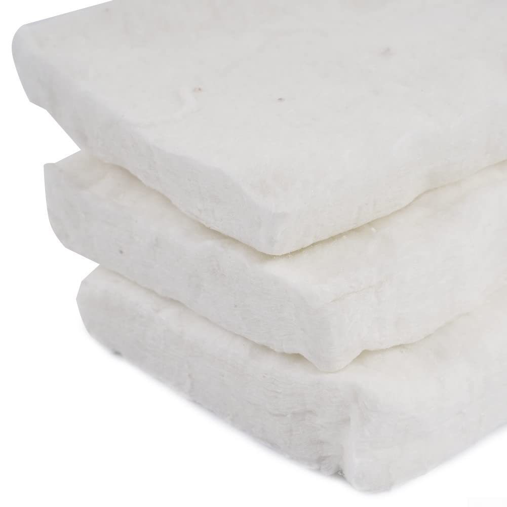 ZYNCUE 3pc Calcium-Magnesium-Silicate Fibres Firplace Firebox Safety Bio Fire Blanket for Bioethanol Fireplace Indoor Gel & Ethanol Ceramic Sponge