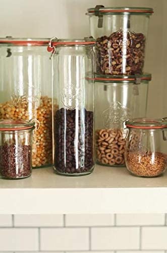 VERSAINSECT β 1.5L Glass Jars with Large Storage Capacity β Preserving Jars with Airtight Lids Suitable for Pickling β Heat Resistant Canning Jars - Microwave Safe - (1 Jar with Glass Lid) 54 fl. oz