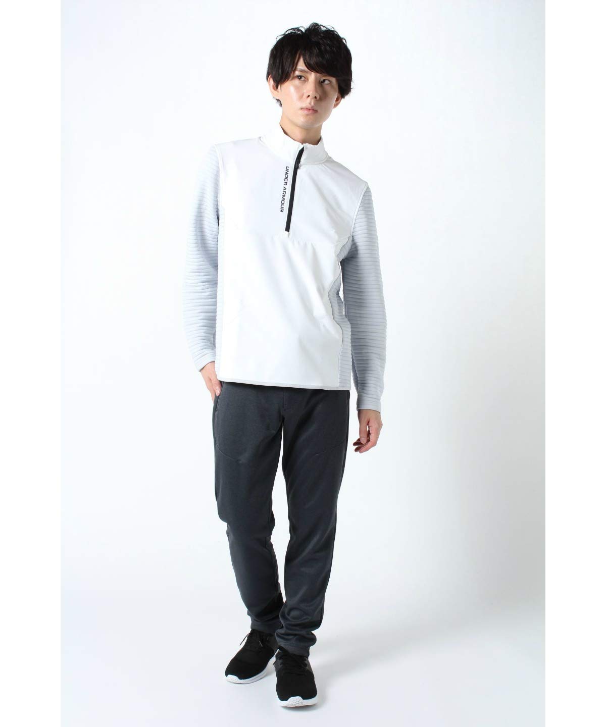 Under Armour Storm Evolution Daytona 1/2 Zip, White (100)/Black, Large