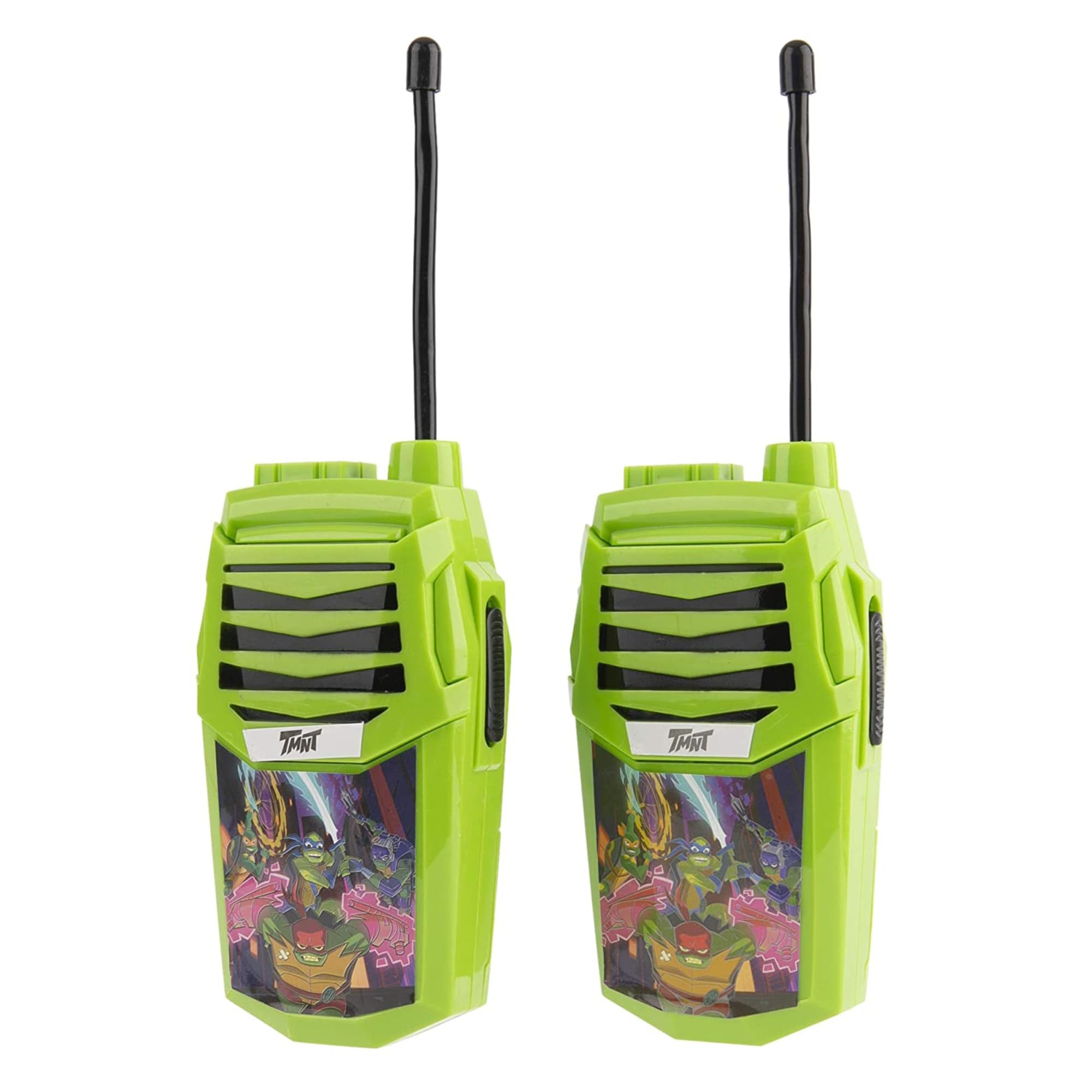 Teenage Mutant Ninja Turtles Molded Walkie Talkies for Kids WT2-01082 | Safe and Flexible Antenna, 1000ft Range, Easy-to-Use Power Switch, Belt Clip, Pack of 2, Stylish Appearance, 2-Pack