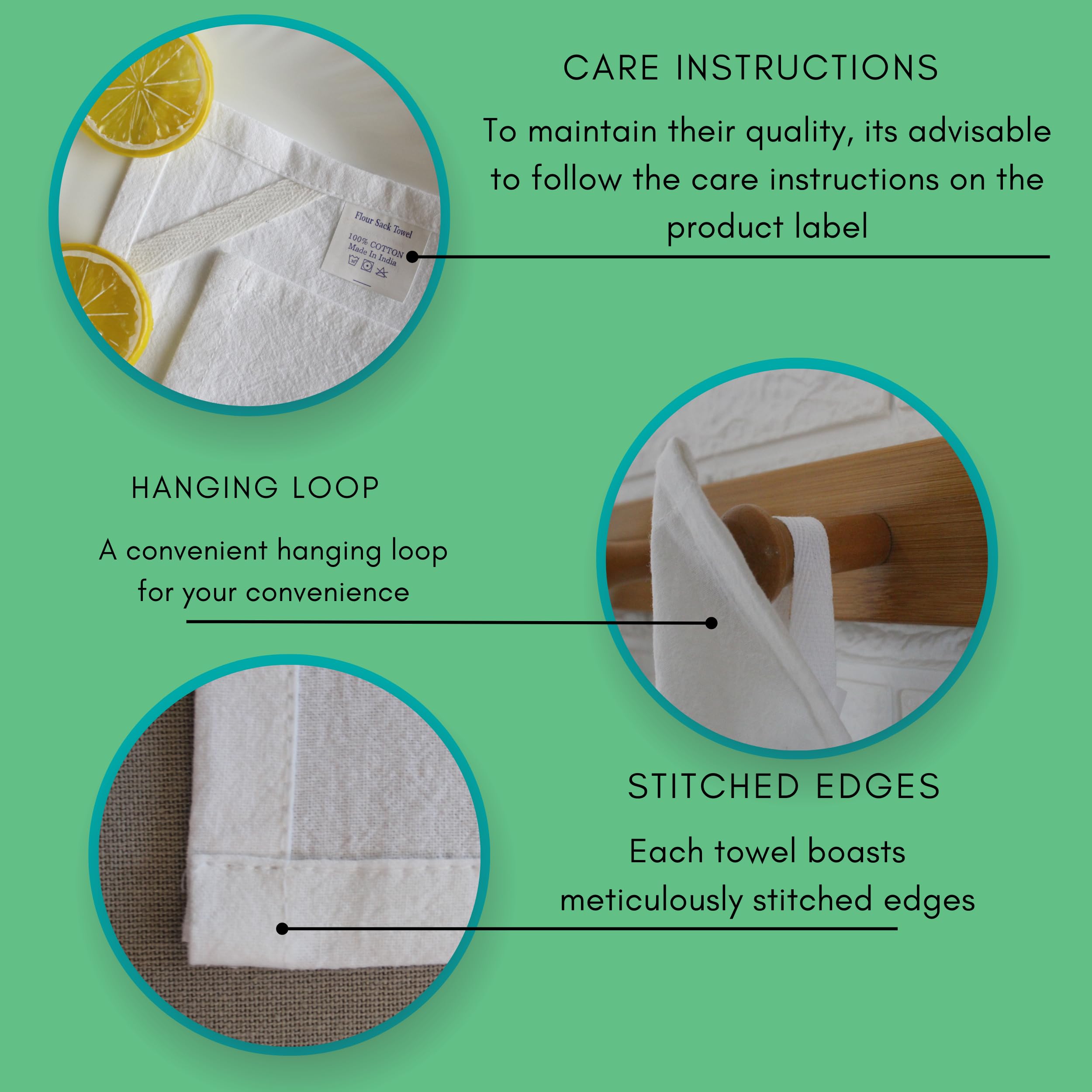 WHITESTEM Flour Sack Dish Towels | 13βX13β | 25-Pack | White | 130 Thread Count Ring Spun Cotton, Blank Towels for Easter, Kitchen Dish Towels, Kitchen Towels, Hand Towels, Tea Towels and Dish Cloths