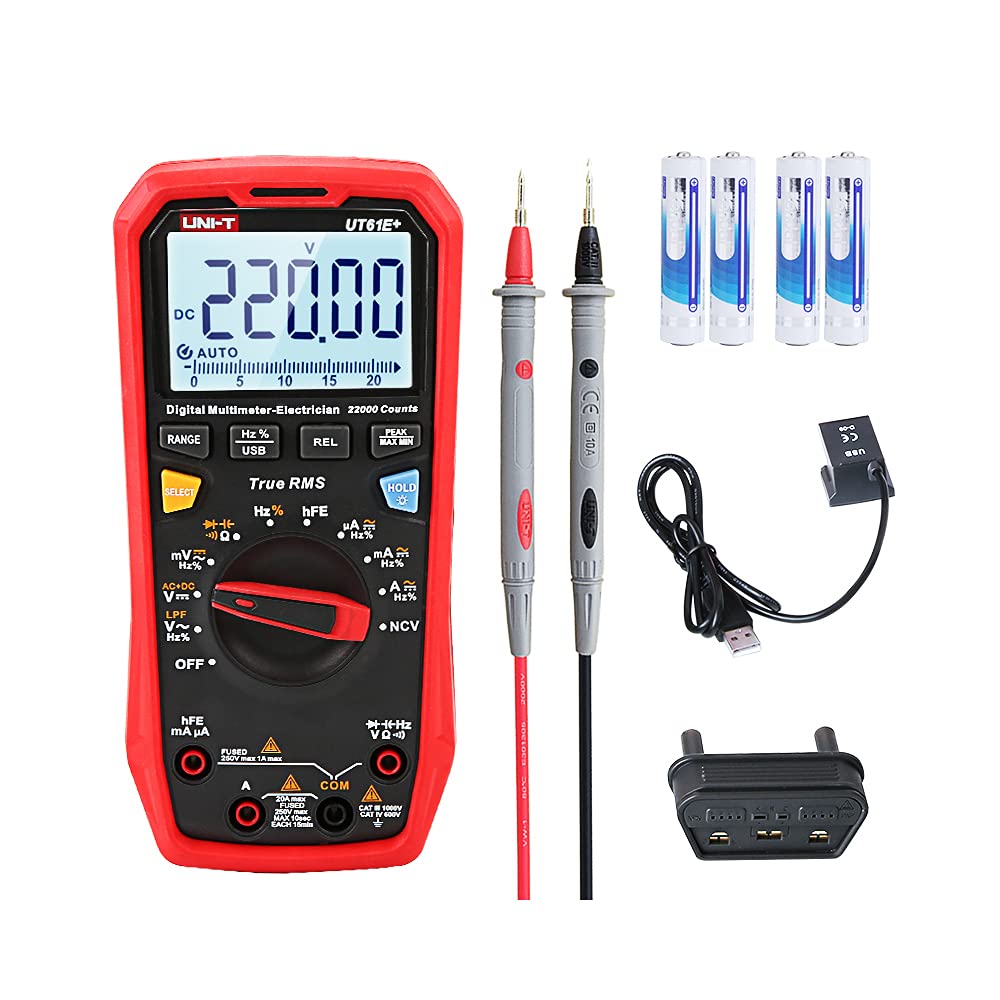 UNI-T Digital Multimeter UT61E True RMS 1000V AC DC 22000 Counts Multi Tester Volt Meter Ohmmeter Capacitence Tester