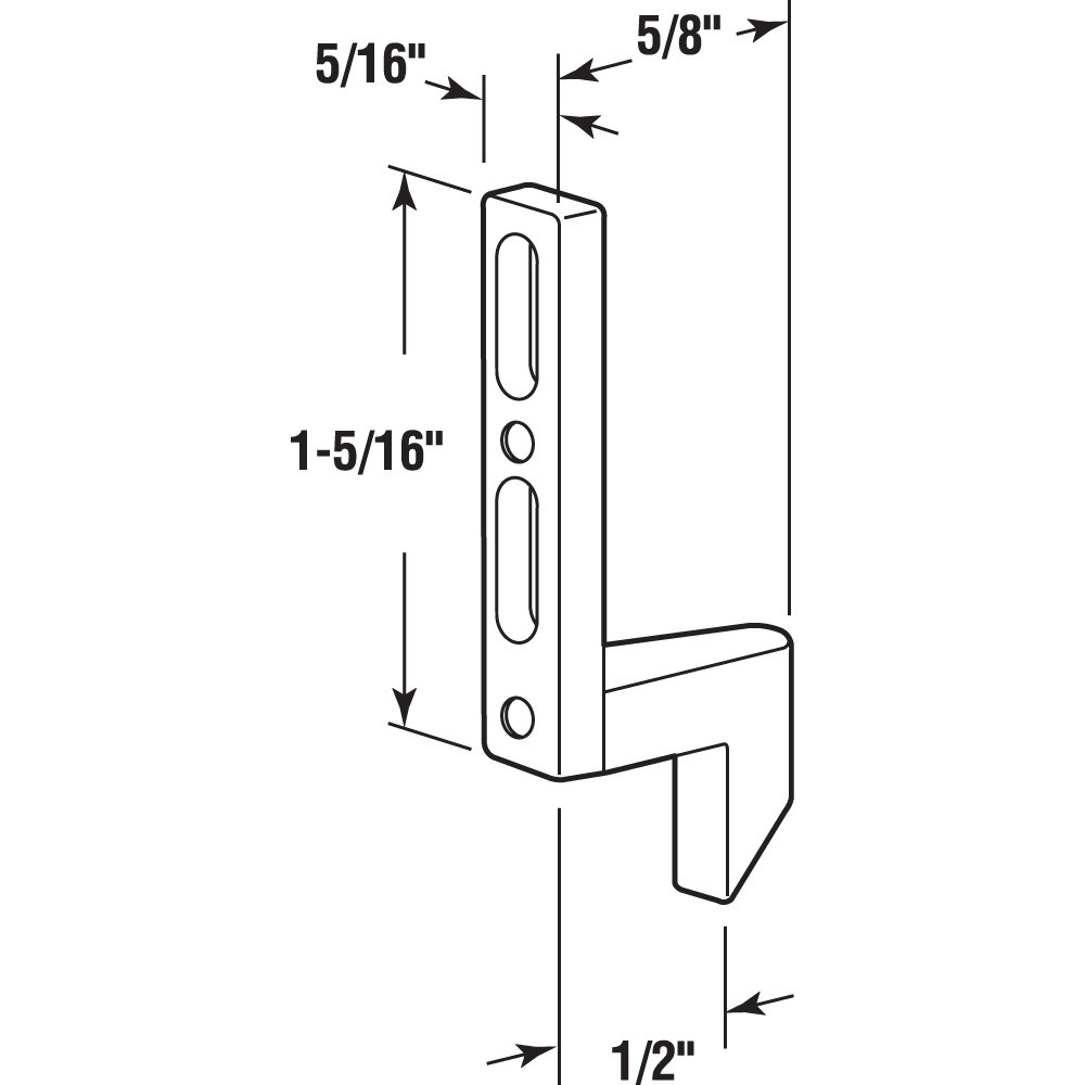 Prime-Line A 203 Diecast Screen Door Latch Strike (2 Pack)