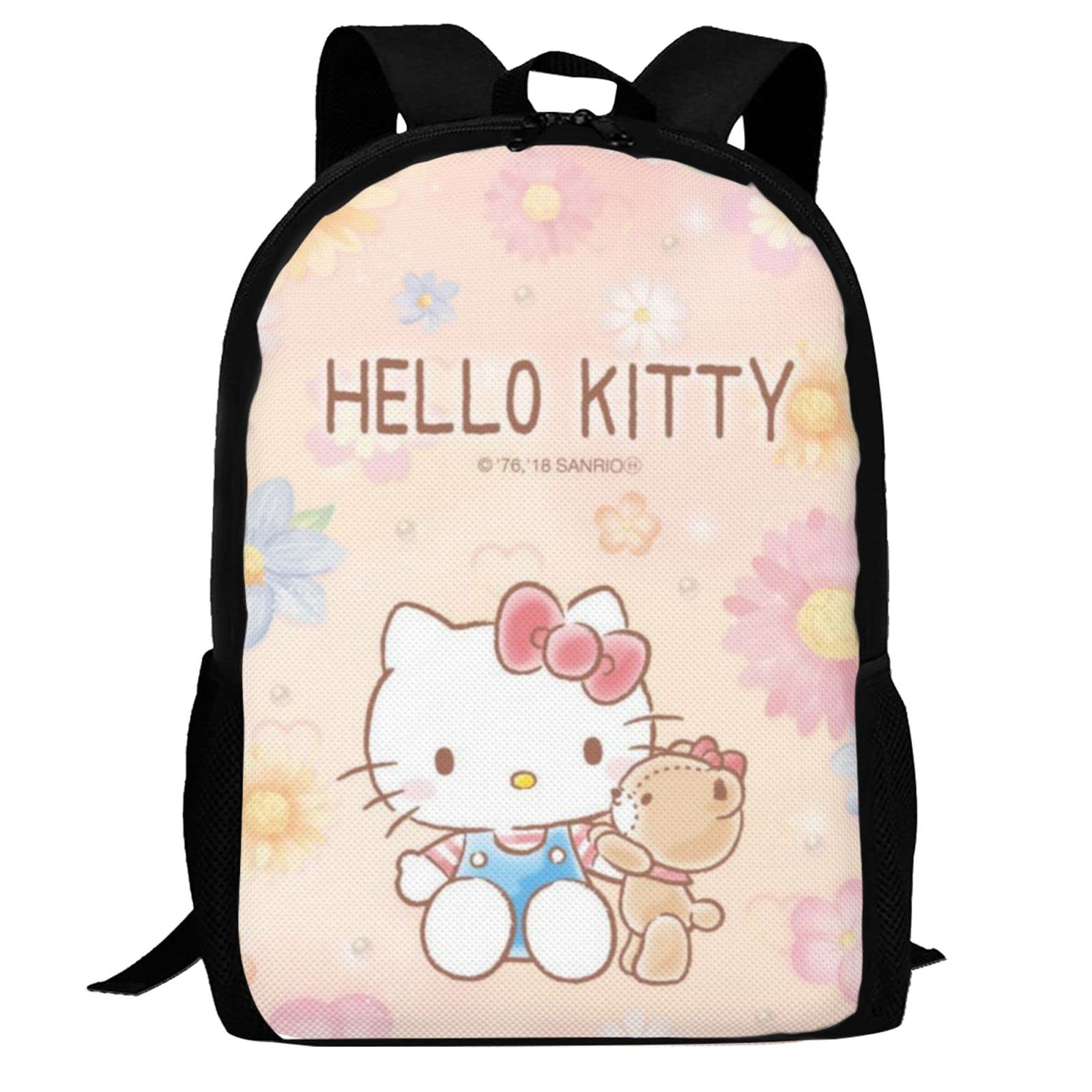 SOREC Hello Cat Kitty And Friend Backpack Big Capacity Water Resistant Lightweight Laptop Backpack For Travel Office Outdoor Cosplay Daypacks