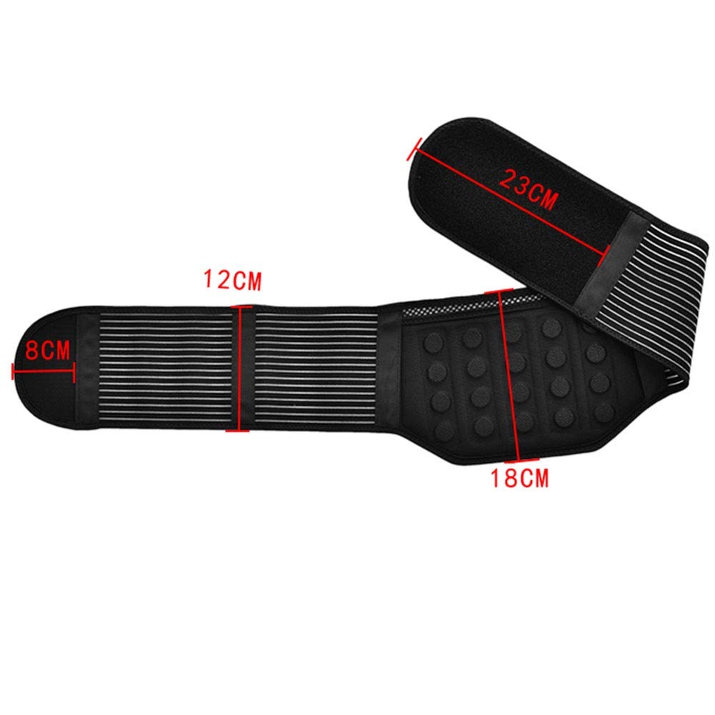 TANGIST Lumbar Brace Belt Lower Back Support Adjustable Self-Heating Magnetic Therapy For Men Women Pain Relief And Injury Herniated Disc (Size : M)