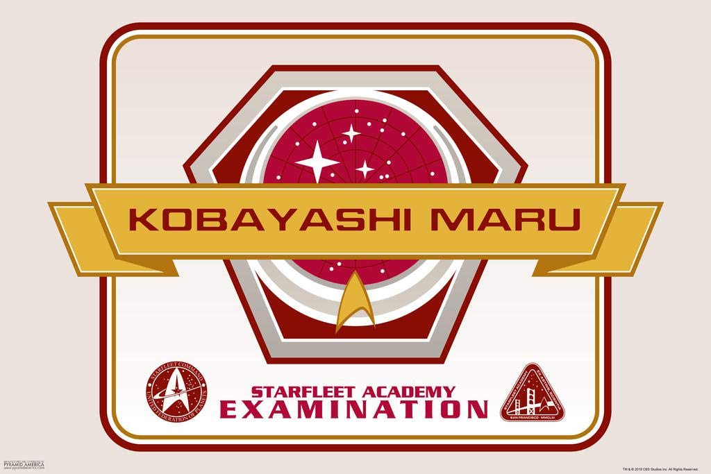 Pyramid America Star Trek Starfeet Academy Kobayashi Maru Laminated Dry Erase Sign Poster 12x18
