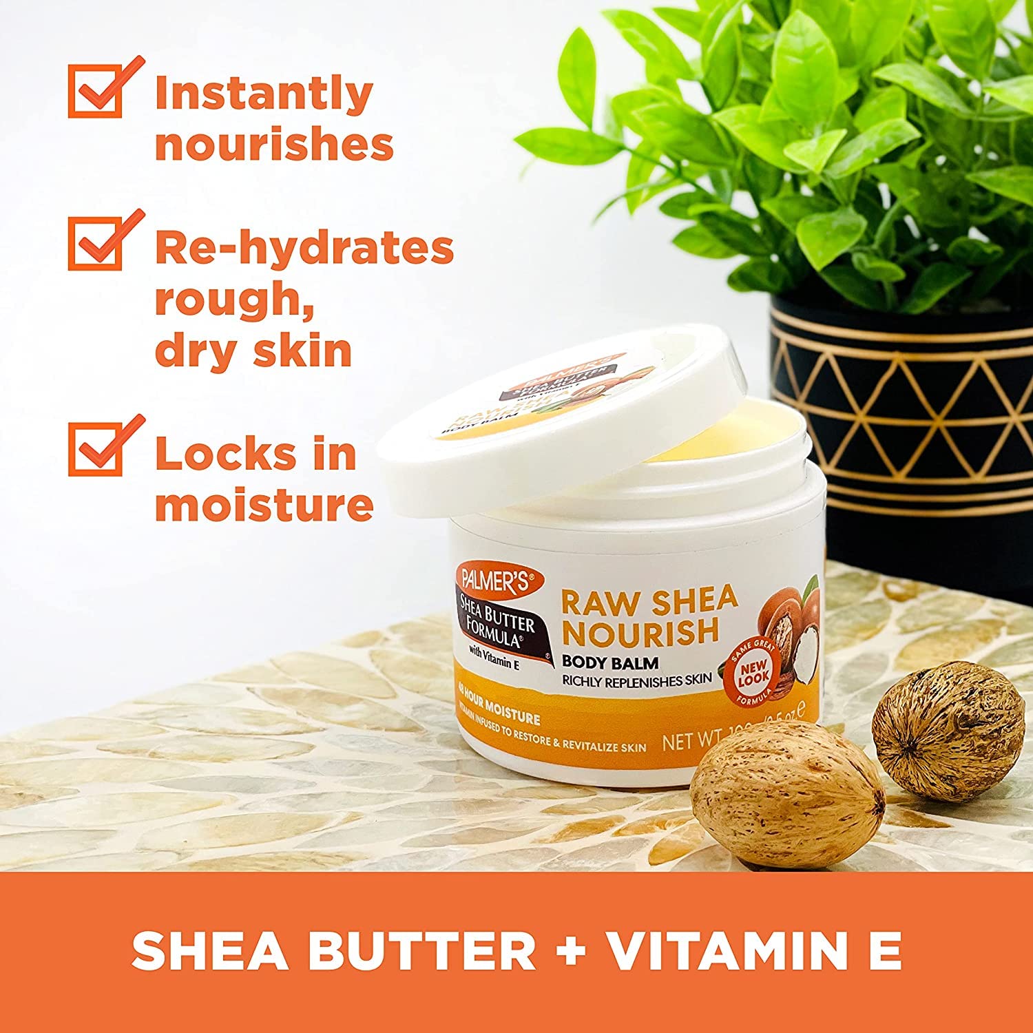 Palmers Raw Shea Balm 3.5 Ounce (103ml) (3 Pack)
