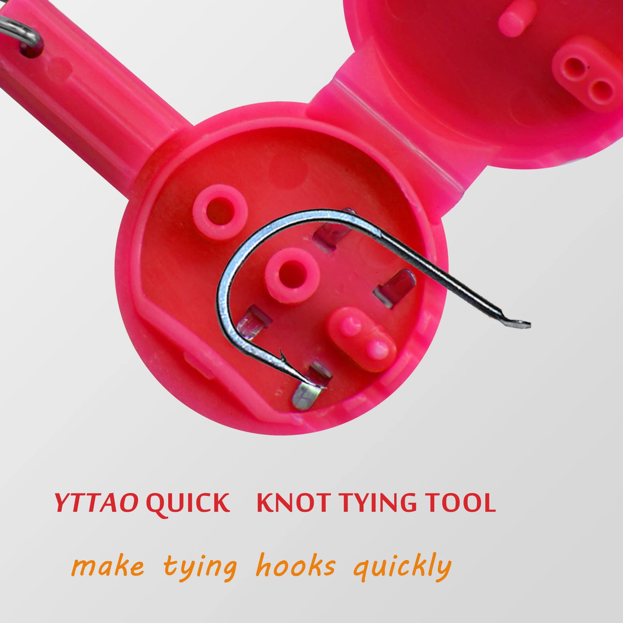 TTAO Fishing Gear Knot Tying Tool for Hooks Jigs Swivels Professional (Pink)