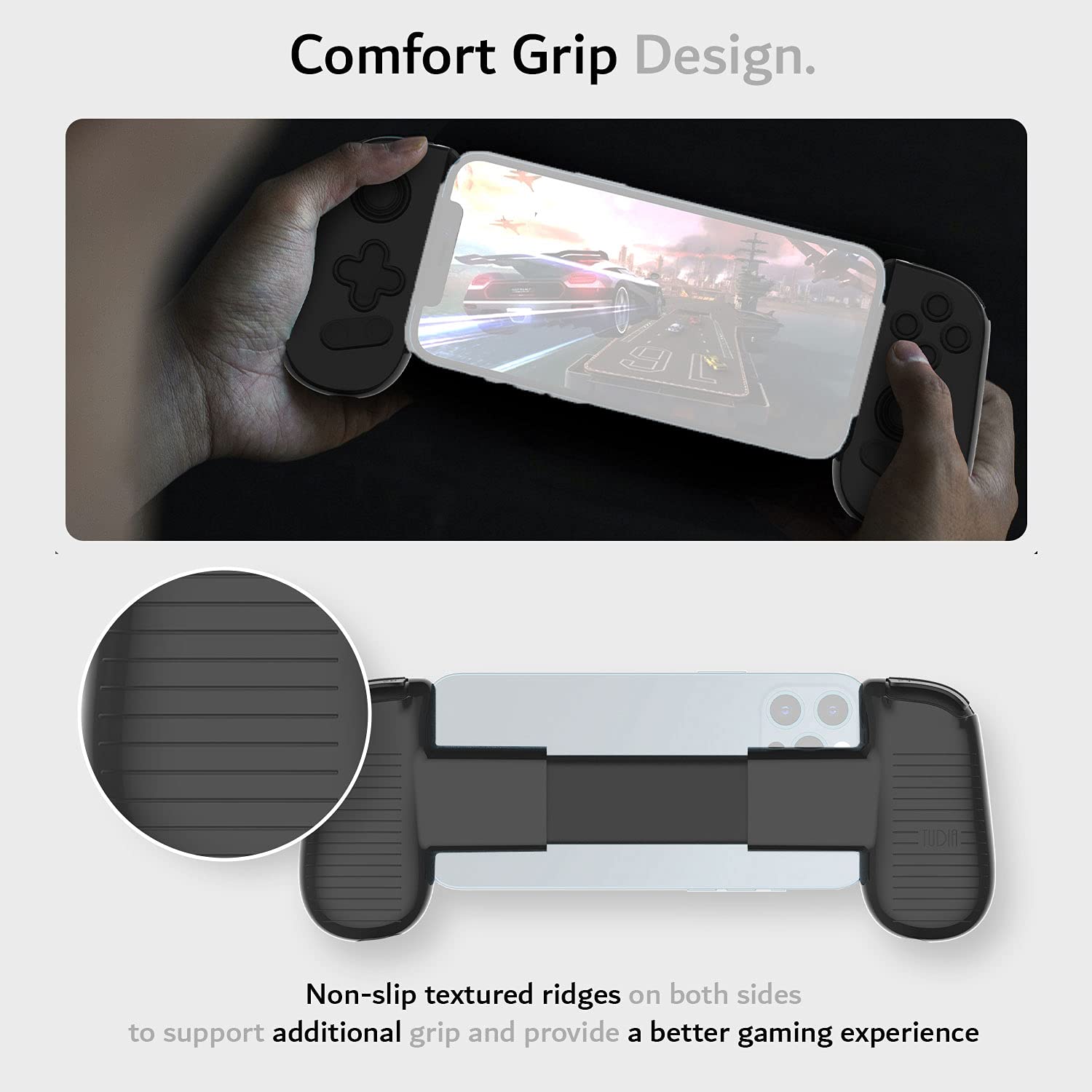 TUDIA Easy Snap On Hard Case Compatible with Backbone One Gaming Controller [for iOS Version Only], Snug Fit Protective Tough Case Anti-Scratch Extra Grip Cover [CASE ONLY] - Blue