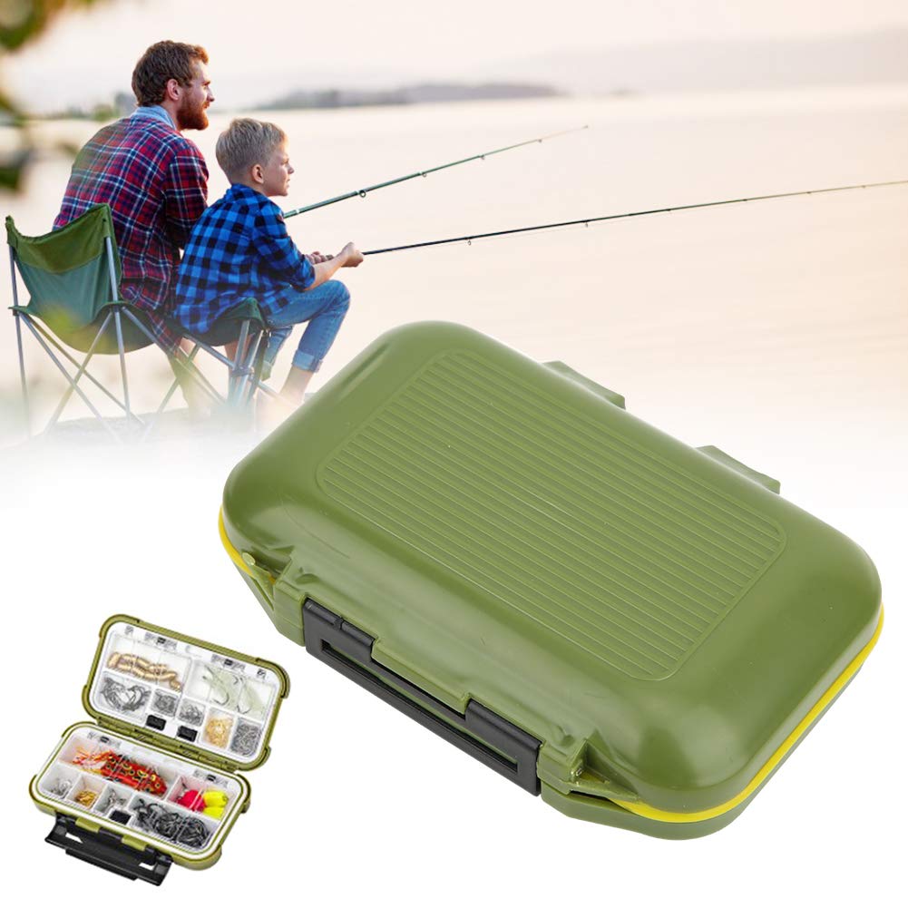 Yeuipea Tackle Box Organizer - Robust ABS Waterproof Fishing Storage Solution, Features Easy-to-Use Lever Lock & Clear Inner Cover, Ideal for Storing Bait, Lures, Hooks & More