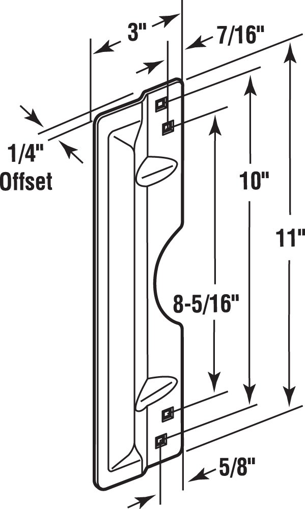 Prime-Line U 9503 Steel Latch Guard Plate Cover for Out-Swinging Doors, Gray (Single Pack)