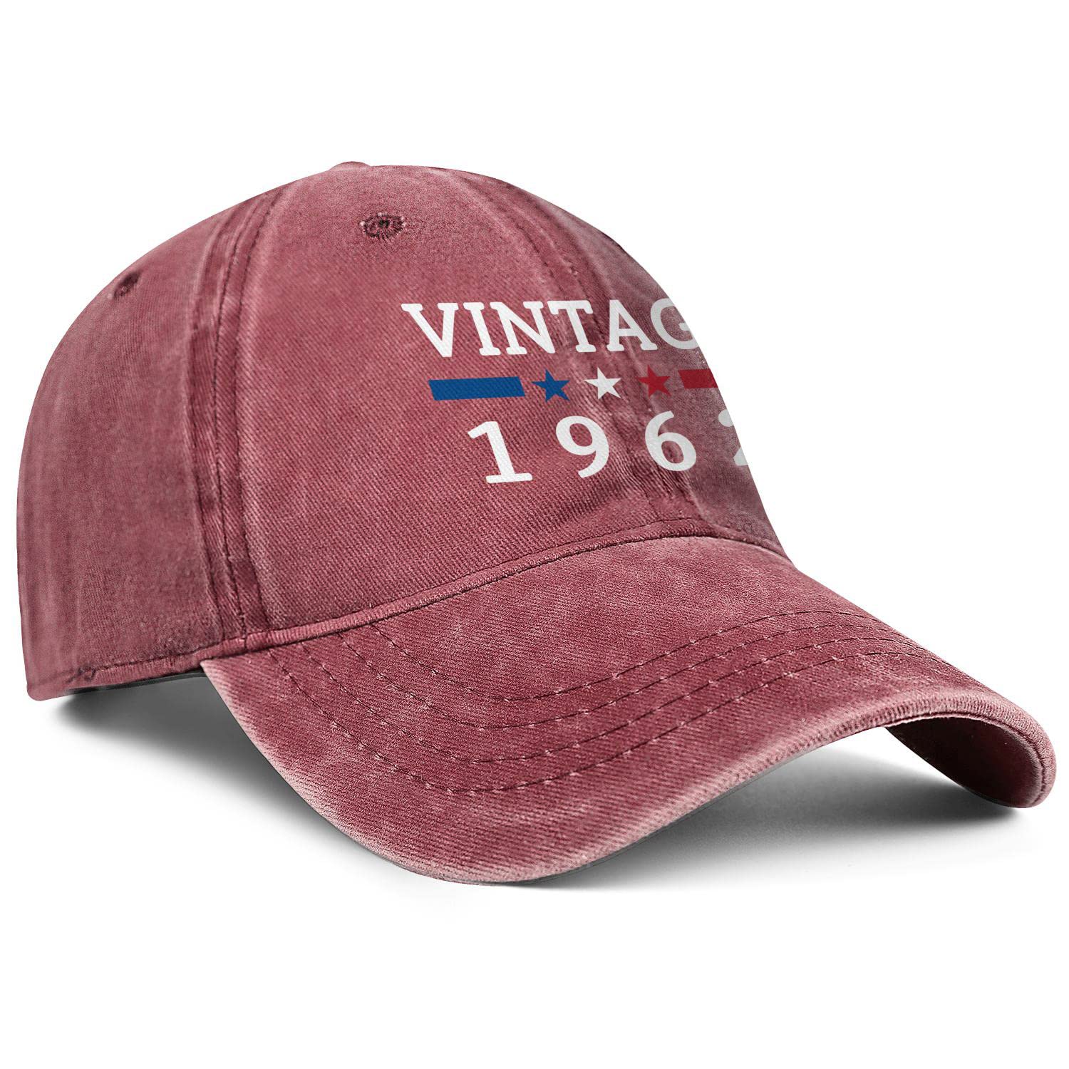 Vintage 1962 Hat 60th Birthday Gifts Embroidered Vintage Baseball Cap Adjustable Breathable Hat for Men Women