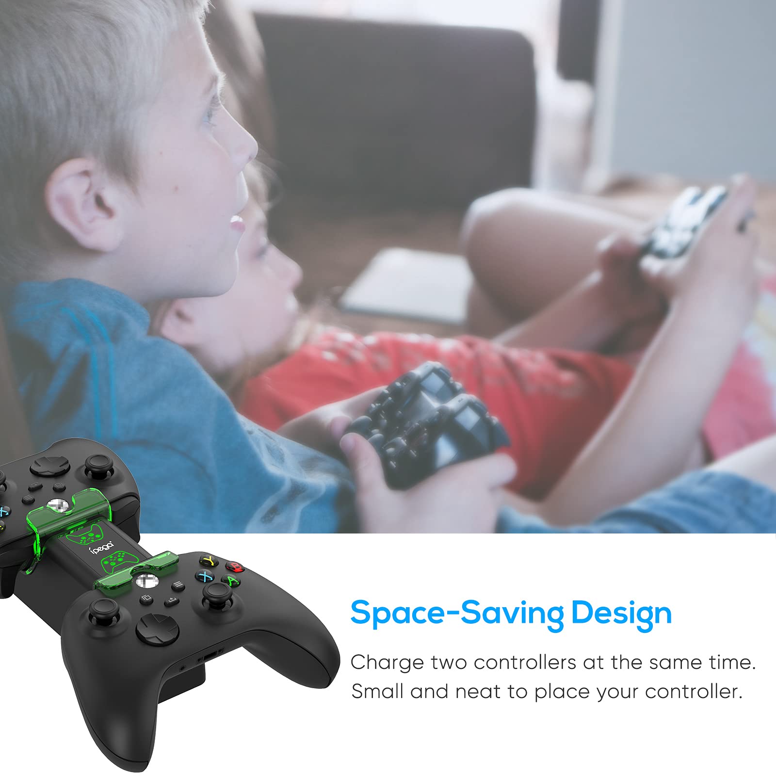 Upgrade Charging Station with 1400mAh Rechargeable Battery Compatible with Xbox Series X/S, YUANHOT Controller Charger with 2 Pack Batteries (NOT Compatible with Xbox One S/X)