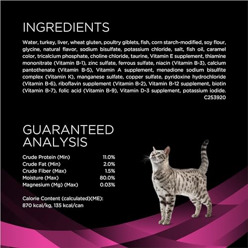 Purina Pro Plan Veterinary Diets UR Urinary St/Ox Savory Selects Feline Formula Turkey & Giblet Recipe in Sauce Wet Cat Food - (Pack of 24) 5.5 oz. Cans