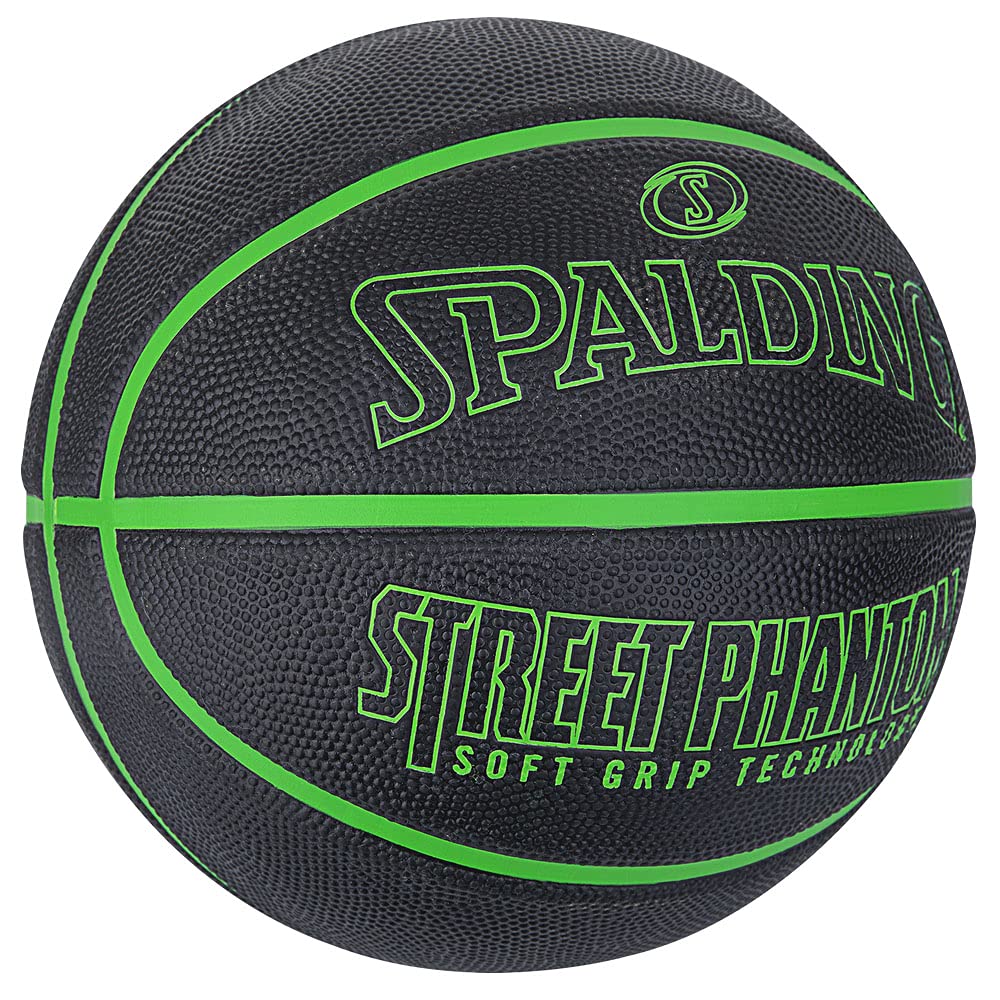 Spalding Basketball Street Phantom Black x Green No. 7 Basketball Basket