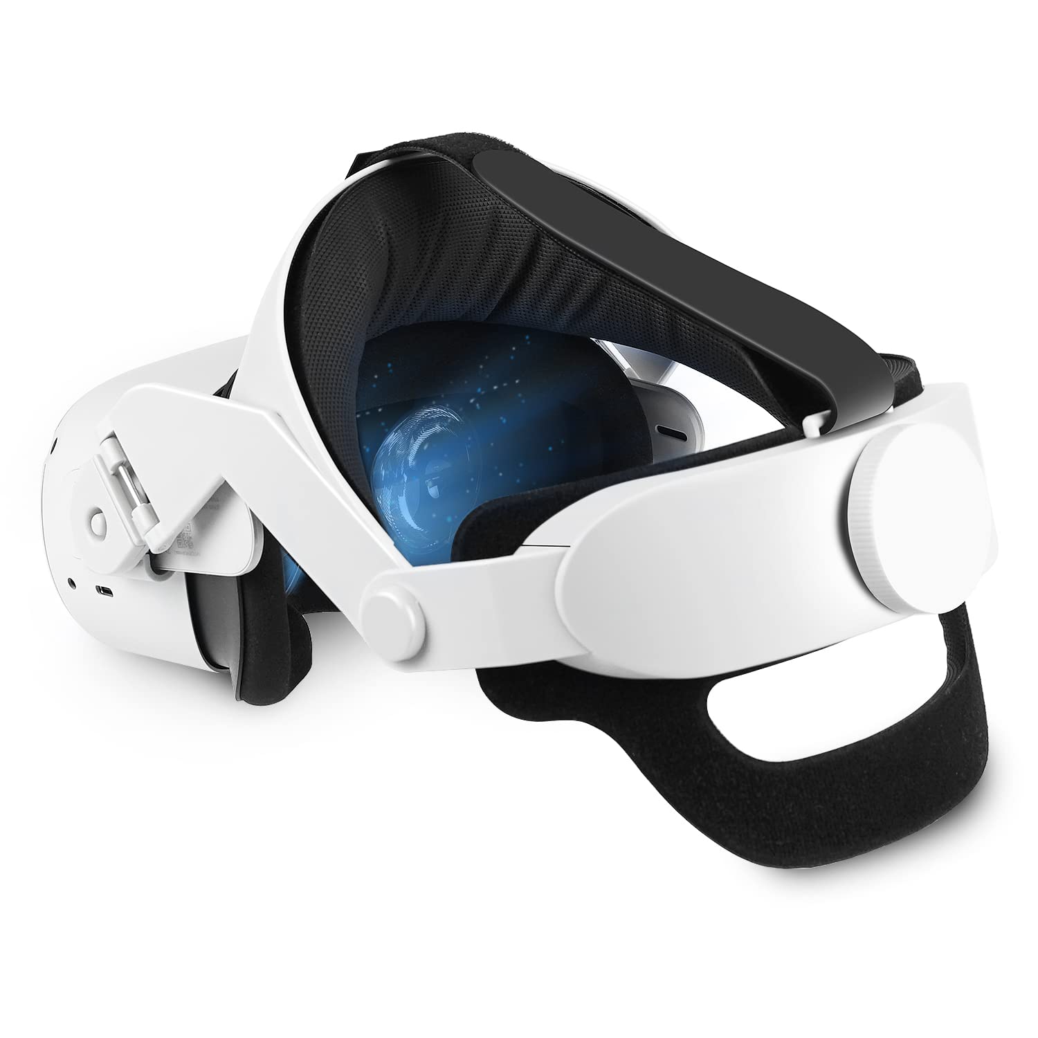 ZyberGears VR Head Strap for Quest 2, Adjustable Comfortable Touch Elite Strap for Reduce Face Pressure Enhanced Support