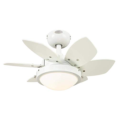 Westinghouse Lighting 7224700 Quince Indoor Ceiling Fan with Light, 24 Inch, White (Renewed)