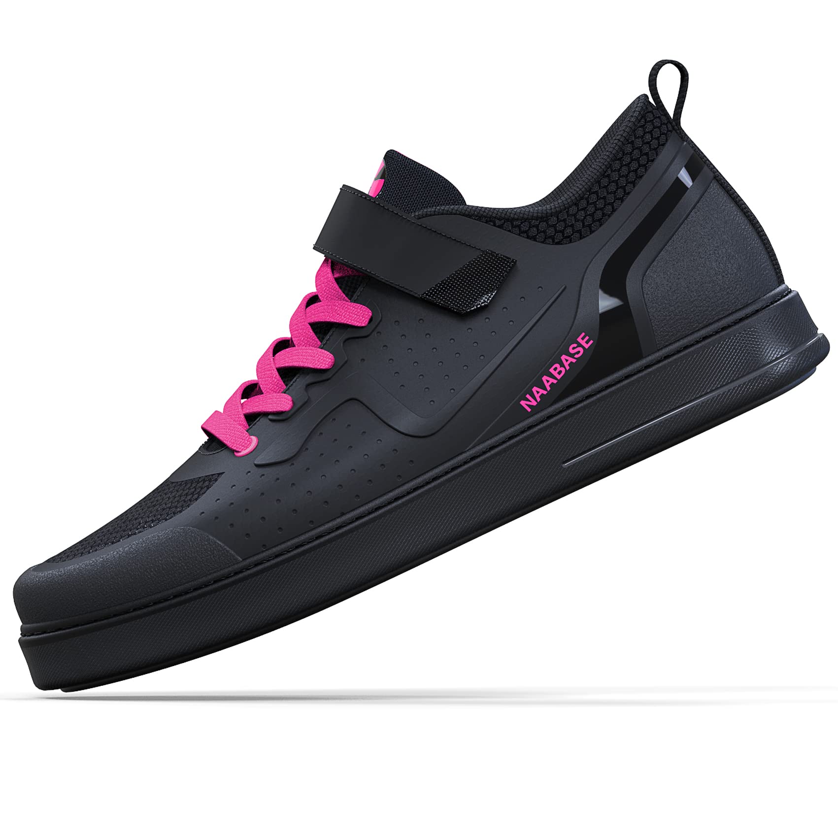 Women's MTB Mountain Bike Cycling Shoes for Flat Pedals,Perfect for Free Riding Mountain Biking D/H Enduro Cross Trail Commuter BMX Black/Pink-10.5