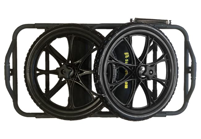 Suspenz Kayak Canoe Transport Cart, All-Terrain Super Duty Trolley Carrier with No-Flat Airless Wheels and Kickstand, 300 lb Load Capacity, Black (22-9908)