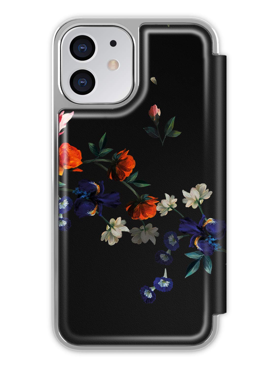 Ted Baker Mirror Case for iPhone 12 / iPhone 12 Pro (2020) 6.1 Inch Compatible with MagSafe Wireless Charging - Sandalwood/Black Silver