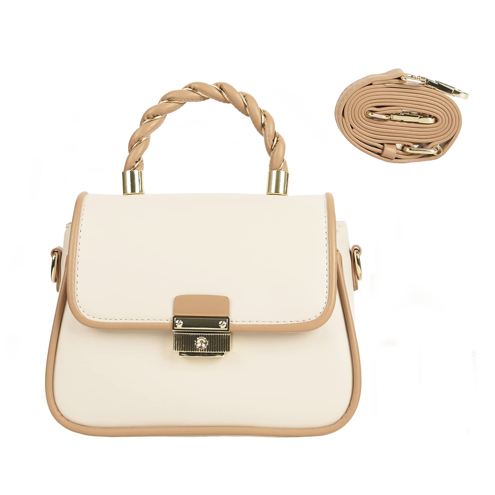 VODIU Women's Handbag Tote With Top-handle Zipper Closure for Women Shoulder Crossbody Bags Mini Flap Square