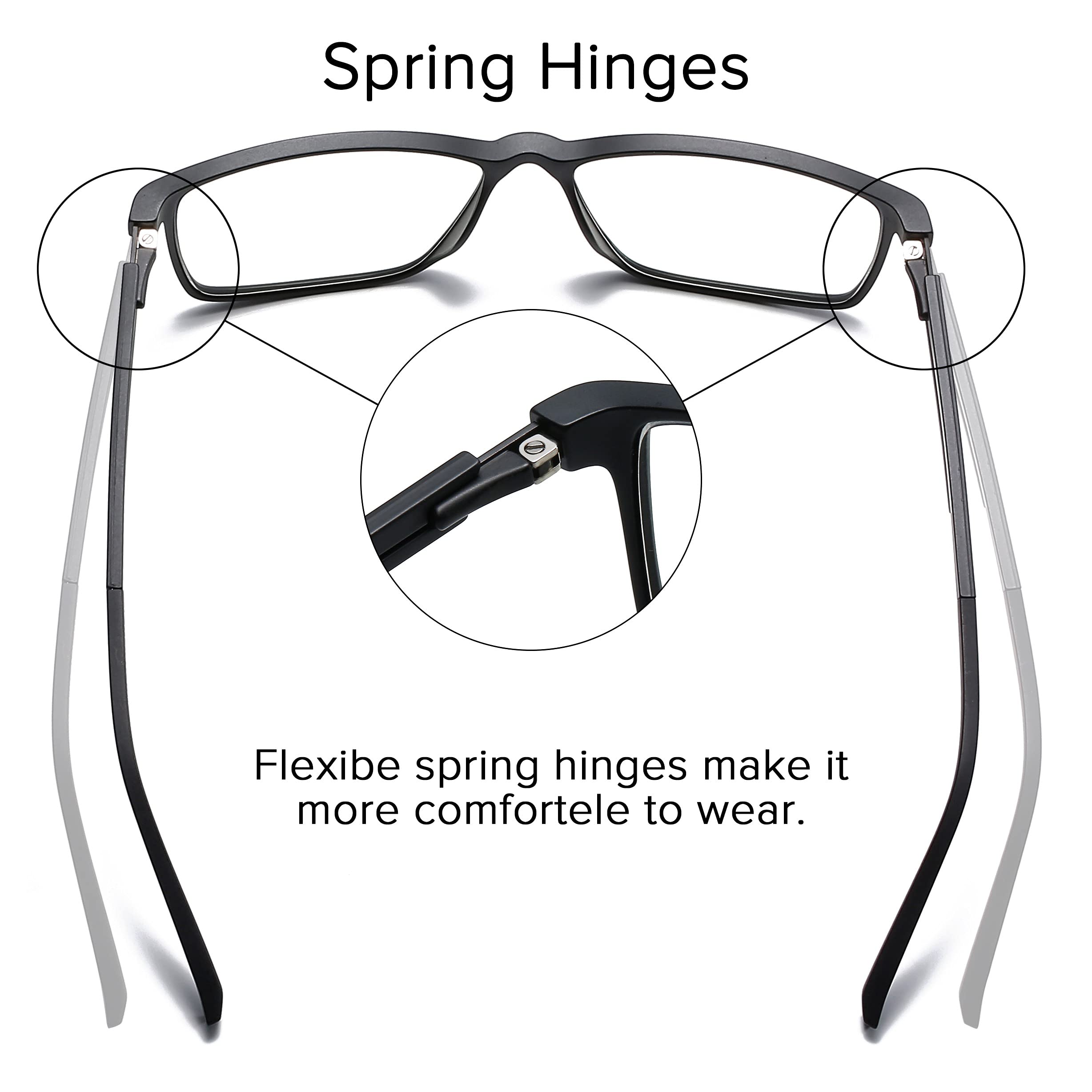 UNIEOWFA Blue Light Blocking Glasses for Men Anti Eyestrain Computer Gaming Eyeglasses UV Protection Blue Ray Glasses