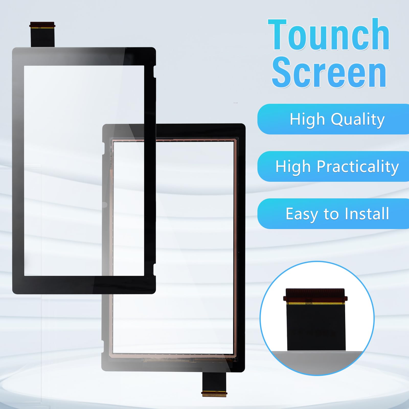 TOMSIN LCD Screen and Digitizer Touch Screen Replacement Parts for Nintendo Switch (HAC-001)