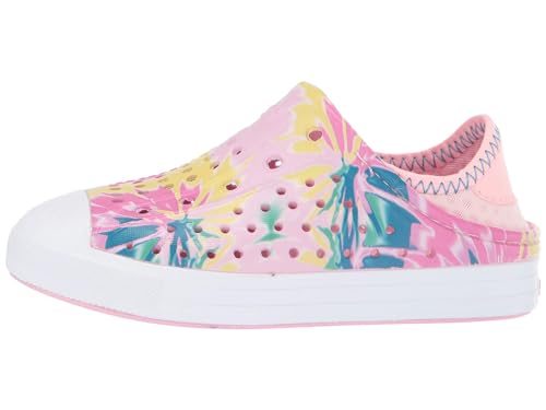 Skechers Girl's Foamies Guzman Steps - Color Hype Water Shoe, Pink/Multi, 9 Toddler