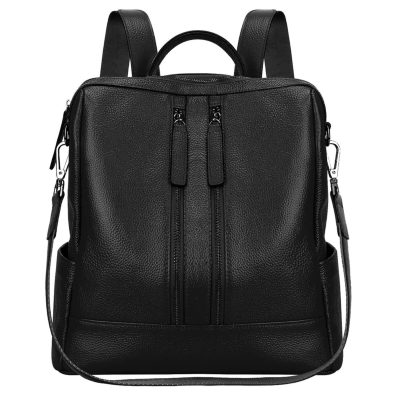 S-ZONE Women Genuine Leather Backpack Casual Convertible Shoulder Bag Purse