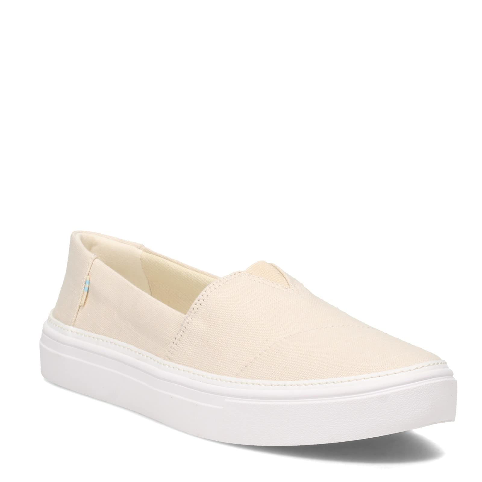 TOMS Women's Parker Linen Slip On Sneaker Black Textured Linen