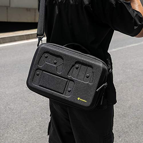 tomtoc Storage Case for Nintendo Switch OLED Model, Carrying Case Fit Pro Controller and 36 Games, Hard Shell Protective Case Fit Complete Set of Accessories for Travel and Party, Black