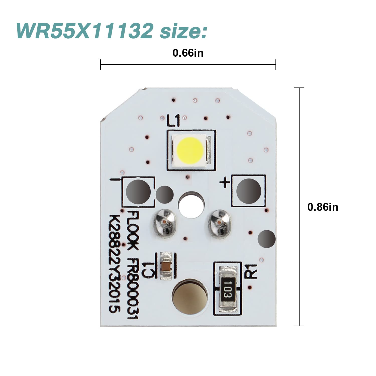 WR55X11132 WR55X25754 Refrigerator Light Bulb Replacement for GE Refrigerator, Fit PS4704284 3033142 EAP12172918 WR55X30602 WR55X26486 AP6261806 (Cover Not Included)