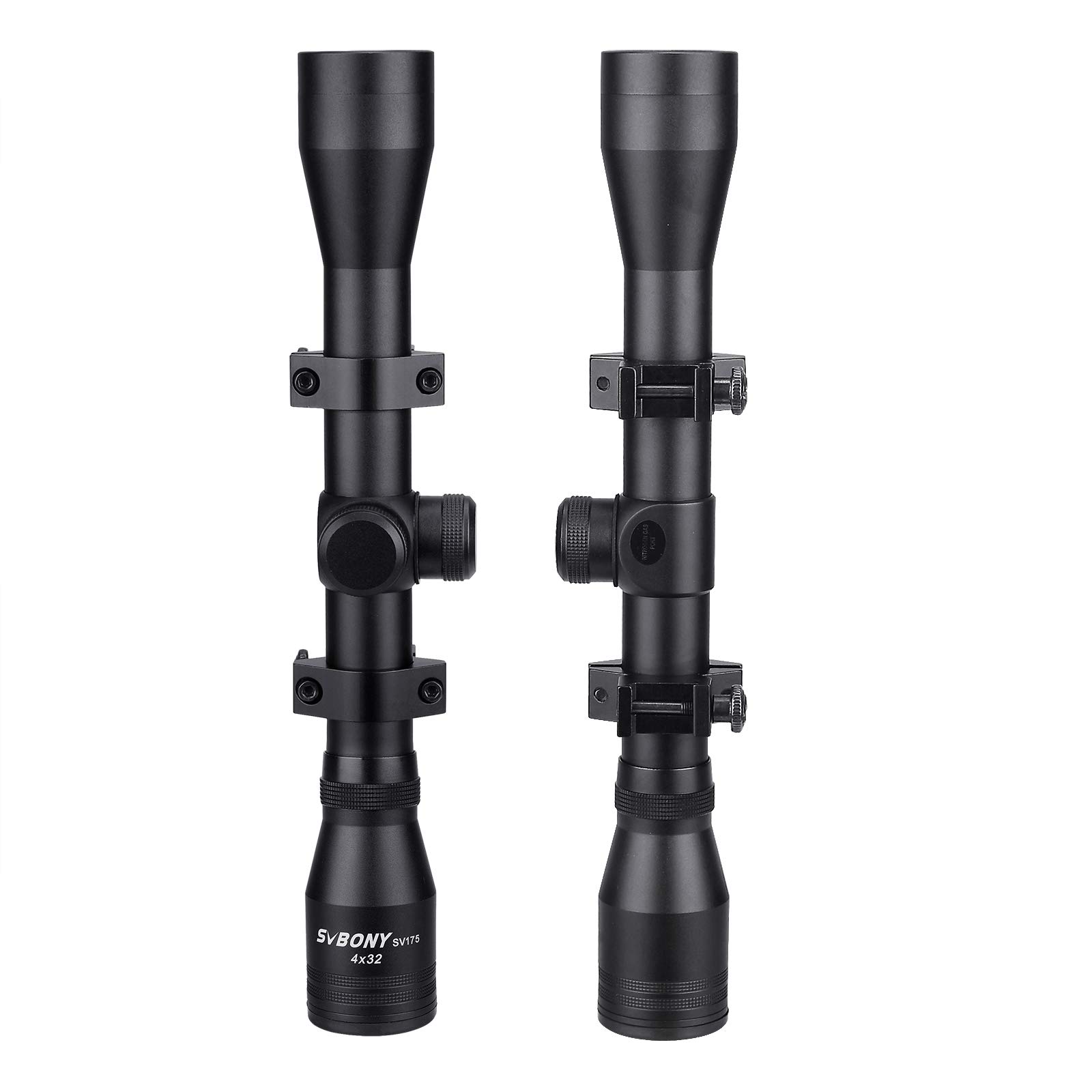 SVBONY SV175 Rifle Scope 4x32, Crosshair Reticle, Long Eye Relief Rifle Scope, Anti-scratch Layer Design, 20mm Free Mounts and Scope Cover Included