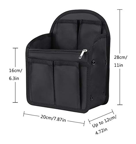 Segaty Veesoo Mini Backpack Organizer Insert, Functional Small Backpack Insert Organizer for Rucksack Diaper Bag Black