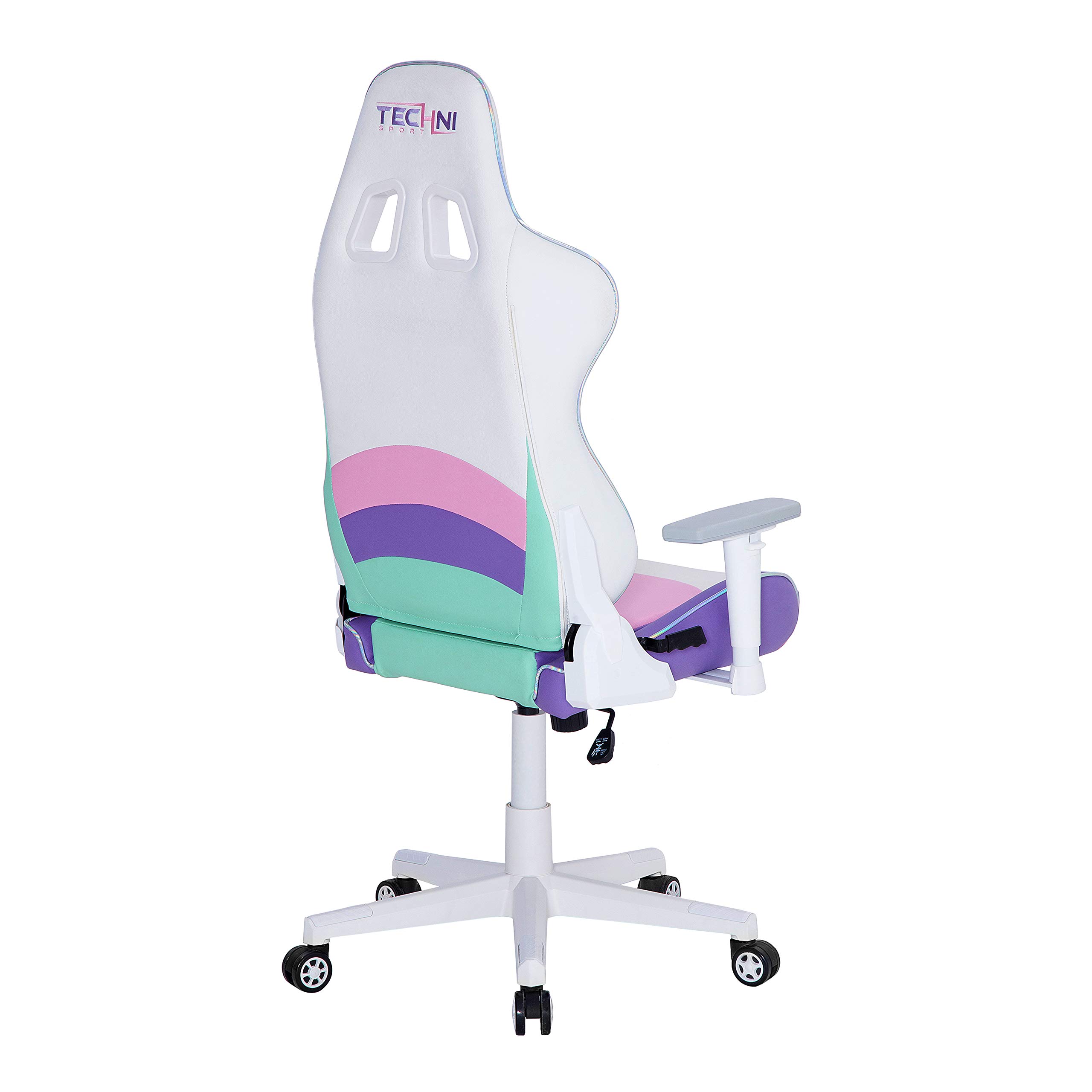 Techni Sport Gaming Chair Collection - Office Chair - Gaming Computer Chair - Recliner Chair - Back Support - Ergonomic & Adjustable - Lumbar Support Leather Gaming Chair (TS42, Multicolor)