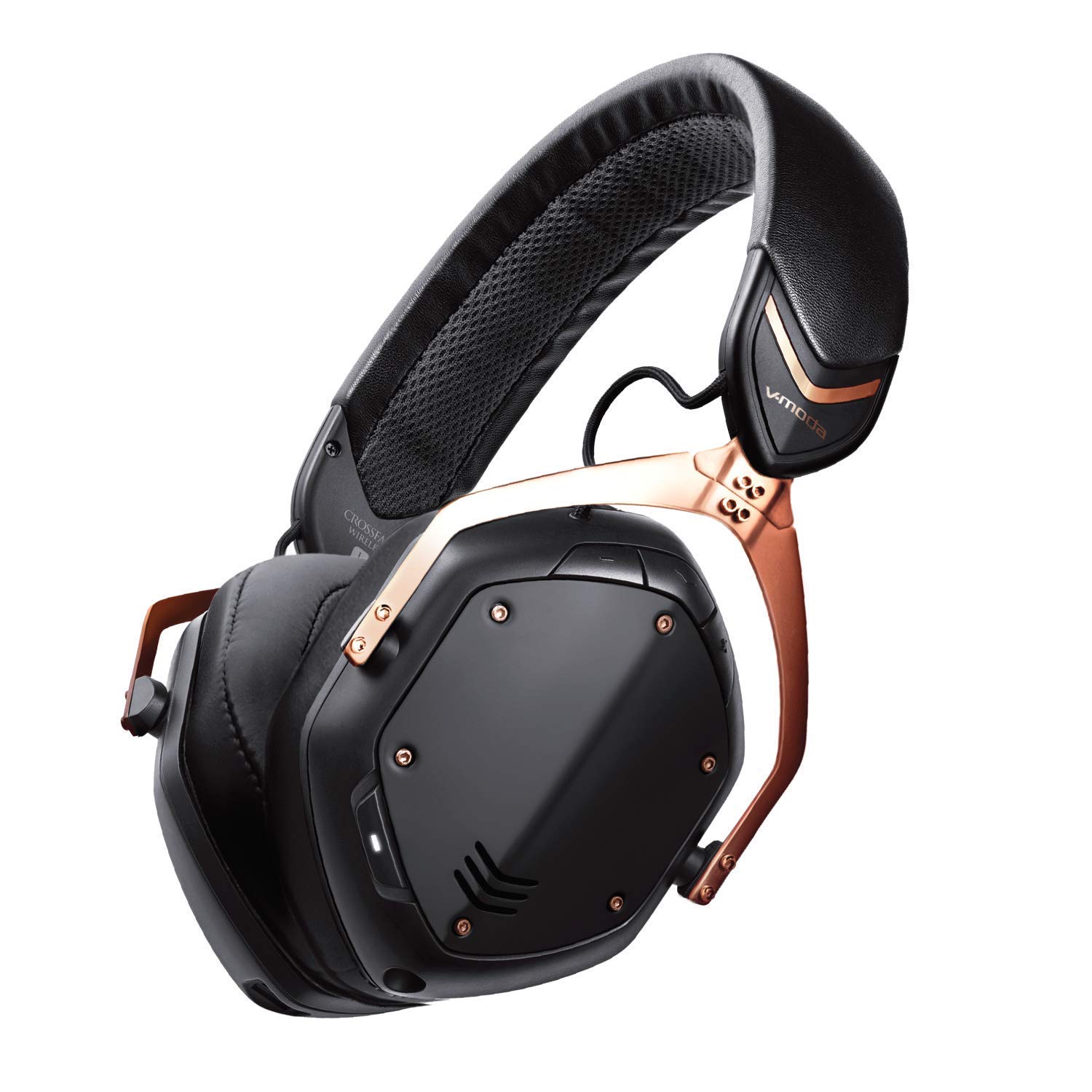 V-MODA Crossfade 2 Wireless Codex Edition with Qualcomm aptX and AAC - Rose Gold & V-MODA XL Cushions for Over-Ear Headphones - Black