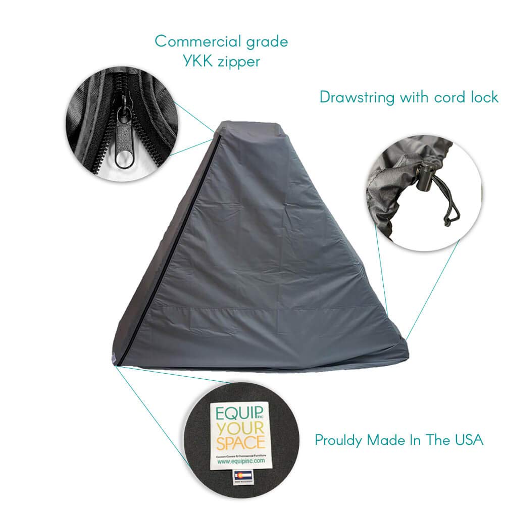 Protective Cover for Front Drive Elliptical Machines. Heavy Duty/UV/Water Resistant Cover (Grey, Large Extra Tall)