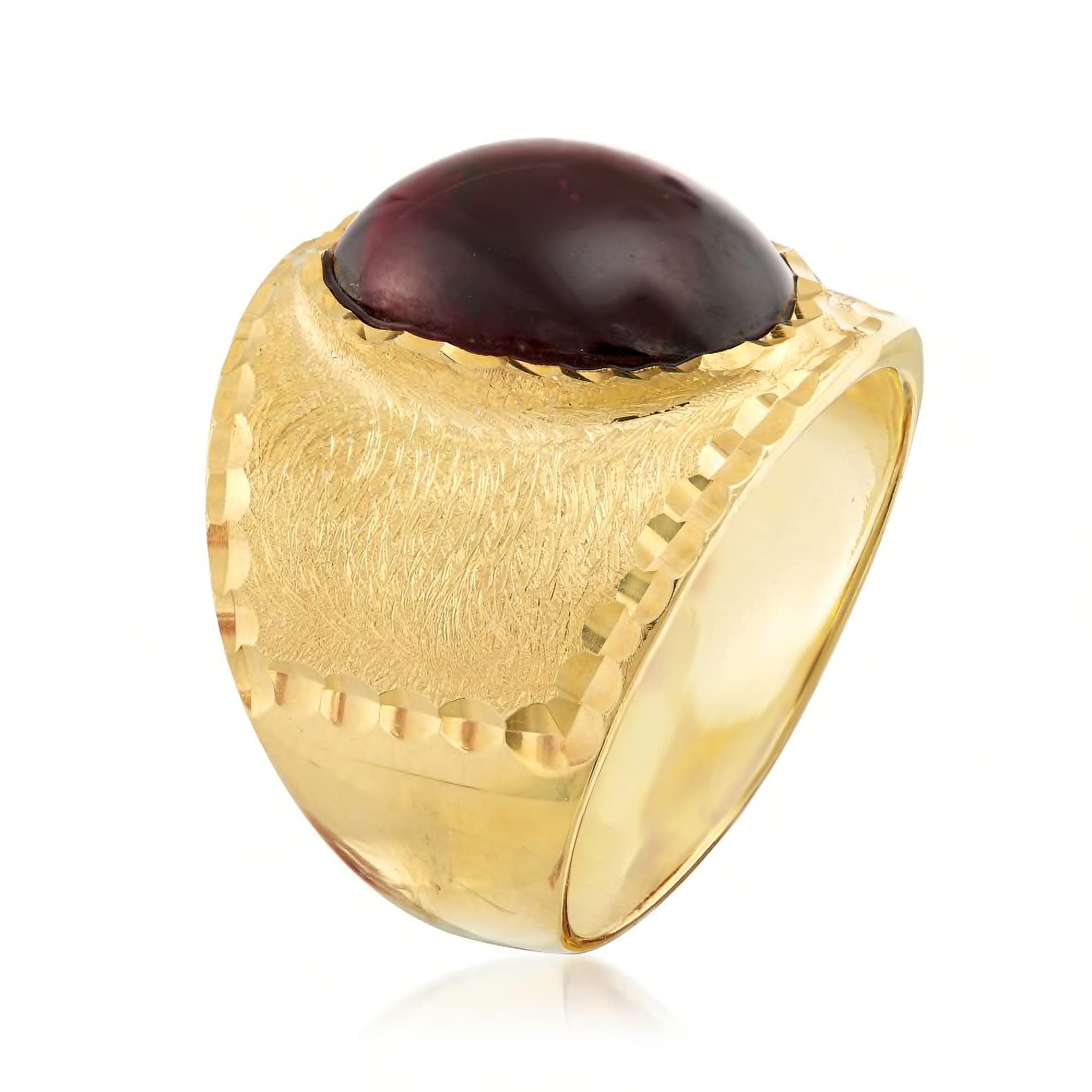 Ross-Simons Italian 5.50 Carat Garnet Ring in 18kt Gold Over Sterling. Size 8