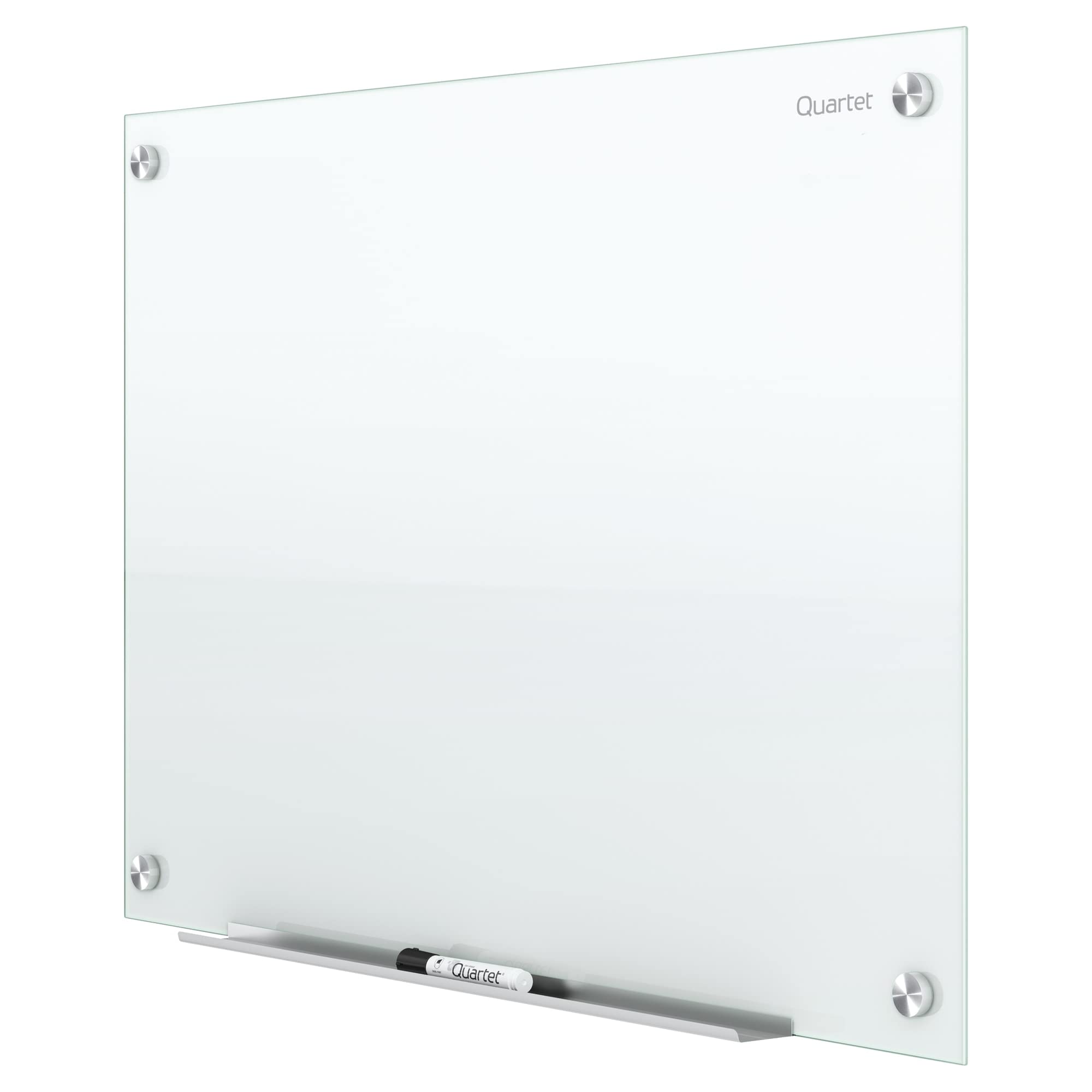 Quartet Non-Magnetic Glass Dry Erase White Board, 6' x 4' Whiteboard, Infinity Frameless Mounting, White Surface (G7248NMW)